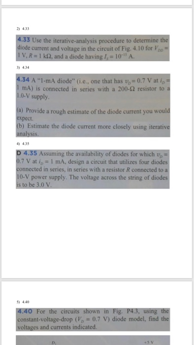 Solved 2) 433 4.33 Use the iterative-analysis procedure to | Chegg.com