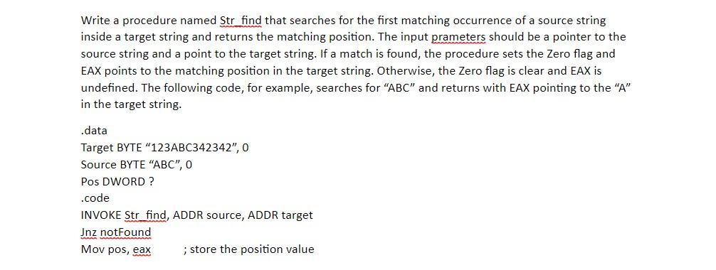 Solved ASSEMBLY LANGUAGE ONLY. Please read carefully. I need | Chegg.com