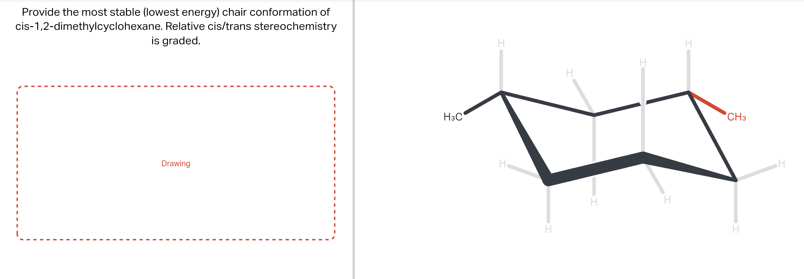 Solved Provide the most stable (lowest energy) chair | Chegg.com