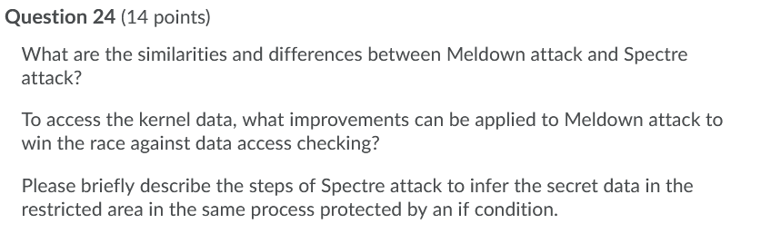 Solved Question 24 (14 points) What are the similarities and | Chegg.com