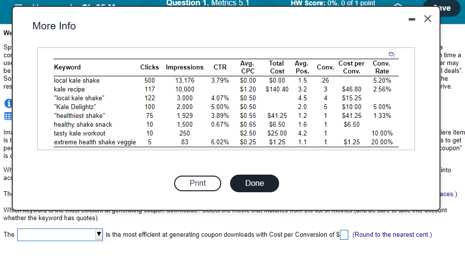 Solved Web Analytics Mini Case Evaluating A Sponsored Chegg