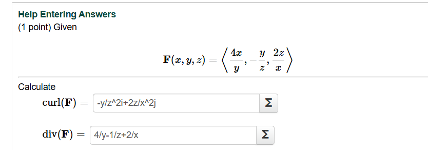 Solved Help Entering Answers(1 ﻿point) | Chegg.com