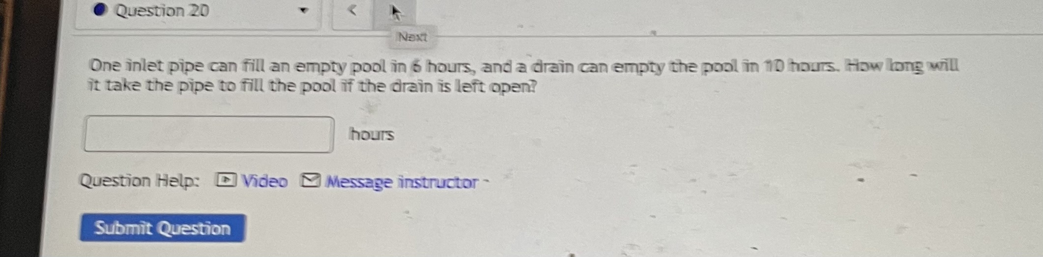 Solved One inlet pipe can fill an empty pool in 6 hours, and | Chegg.com