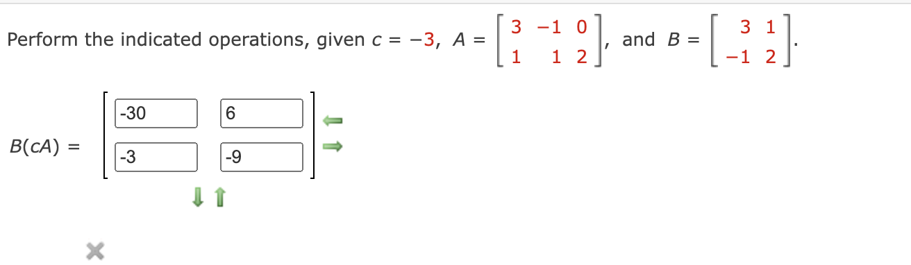 Solved Perform the indicated operations, given | Chegg.com