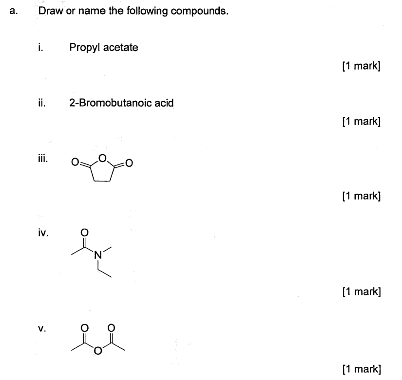 Solved [1 mark] [1 mark] [1 mark] i. Draw resonance | Chegg.com