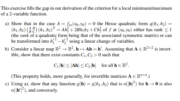 2 This exercise fills the gap in our derivation of | Chegg.com