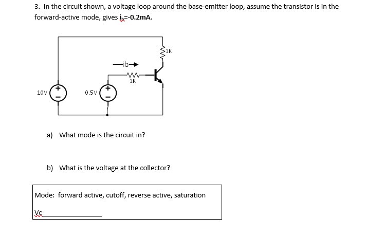 Solved 3. In the circuit shown, a voltage loop around the | Chegg.com