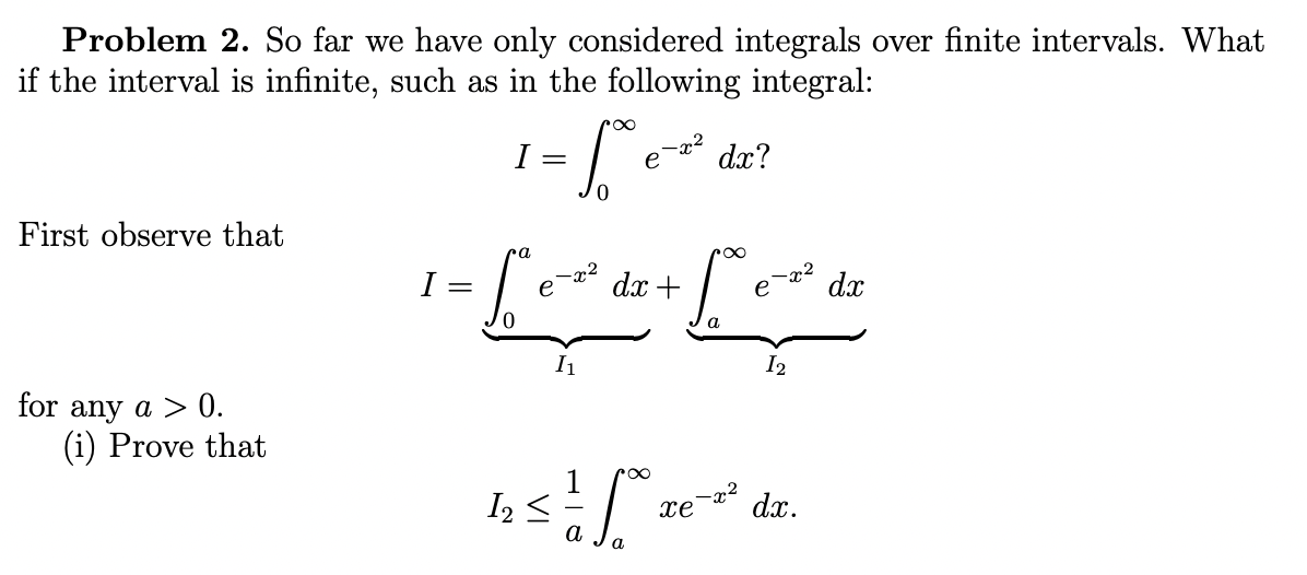 Solved Problem 2. So far we have only considered integrals | Chegg.com