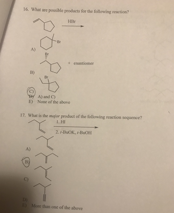 Solved 12. Markovnikov addition of HI to 2-methyl-2-butene | Chegg.com