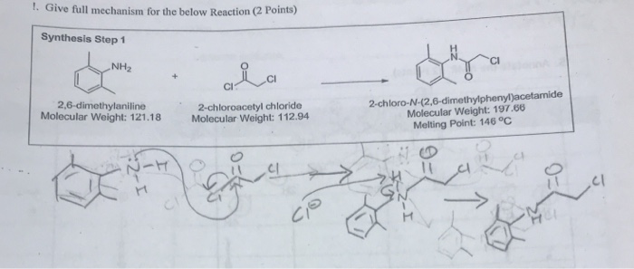 Solved 4. How was 2-chloro-N-(2,6-dimethylphenyl) acetamide | Chegg.com