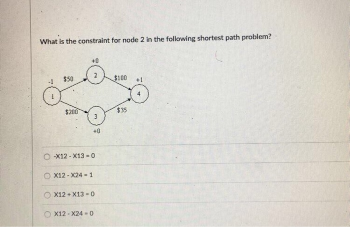 Solved What is the constraint for node 2 in the following | Chegg.com