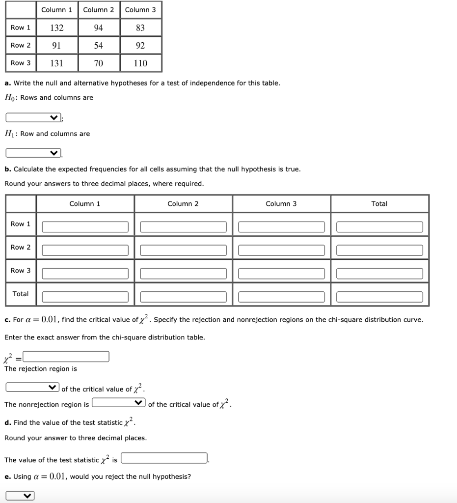 Solved Column 1 Column 2 Column 3 Row 1 132 94 83 Row 2 91 | Chegg.com