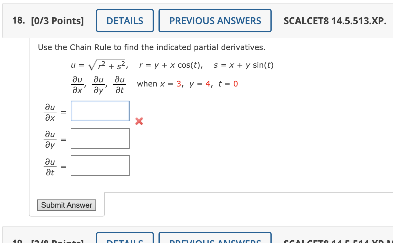 Solved 18. [0/3 Points] DETAILS PREVIOUS ANSWERS SCALCET8 | Chegg.com