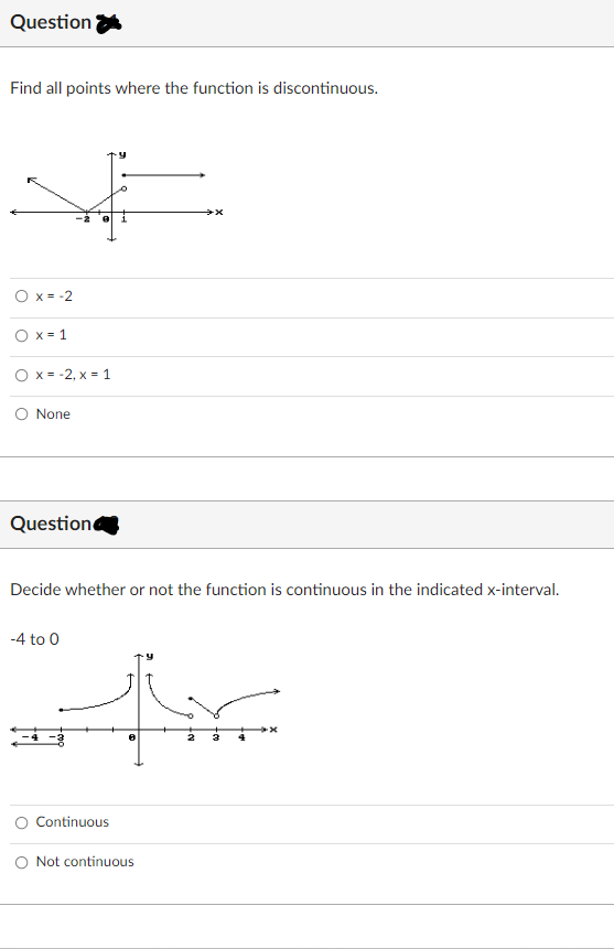 Solved Find all points where the function is discontinuous. | Chegg.com