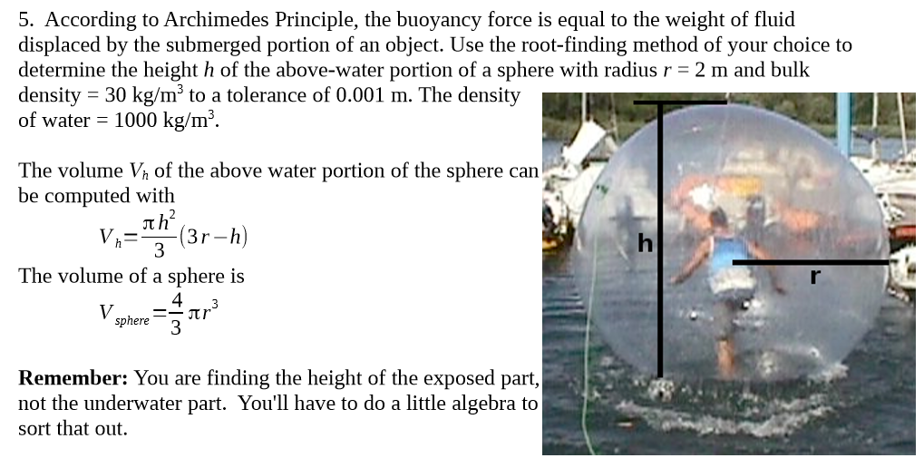 Solved 5. According to Archimedes Principle, the buoyancy | Chegg.com