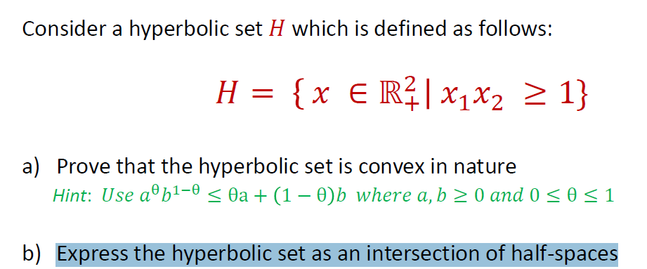 Solved Consider a hyperbolic set H which is defined as | Chegg.com