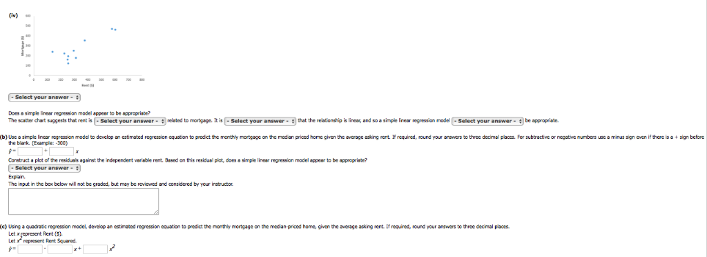 Solved Create a plot of the linear and quadratic regression | Chegg.com