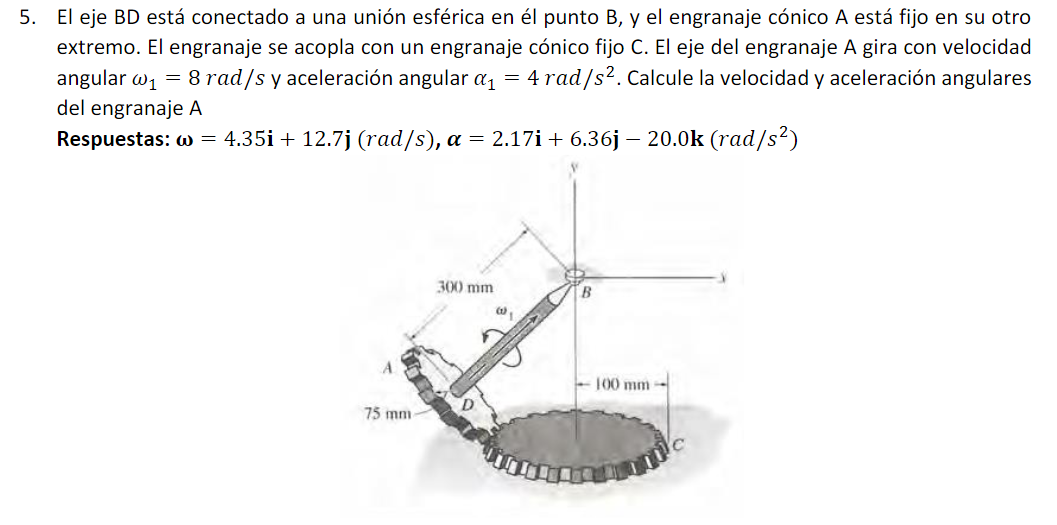 Shaft BD is connected to a spherical joint at point | Chegg.com