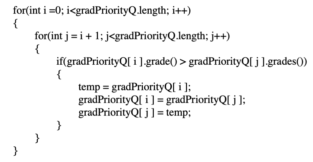 Solved Java program: I have a priority queue (PrioirtyQue | Chegg.com