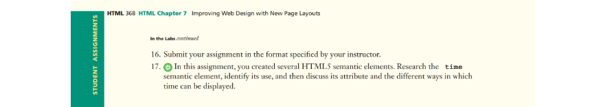 Solved Improving Web Design with New Page Layouts HTML | Chegg.com