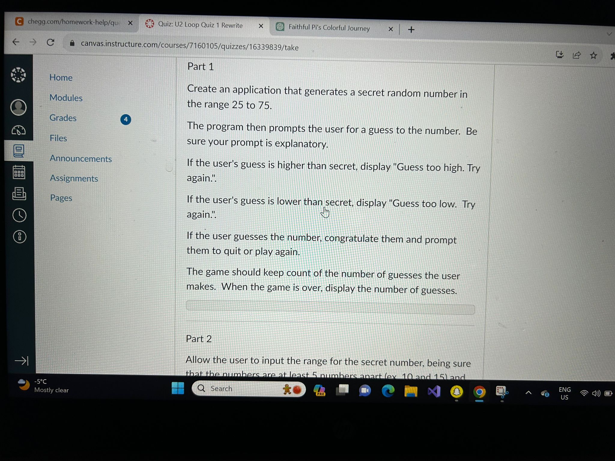 Solved Part 1create An Application That Generates A Secret 6707