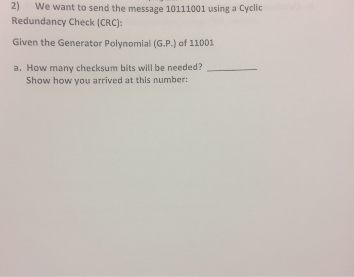 Solved 2) We want to send the message 10111001 using a | Chegg.com