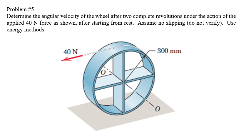 Solved Problem #5 Determine the angular velocity of the | Chegg.com