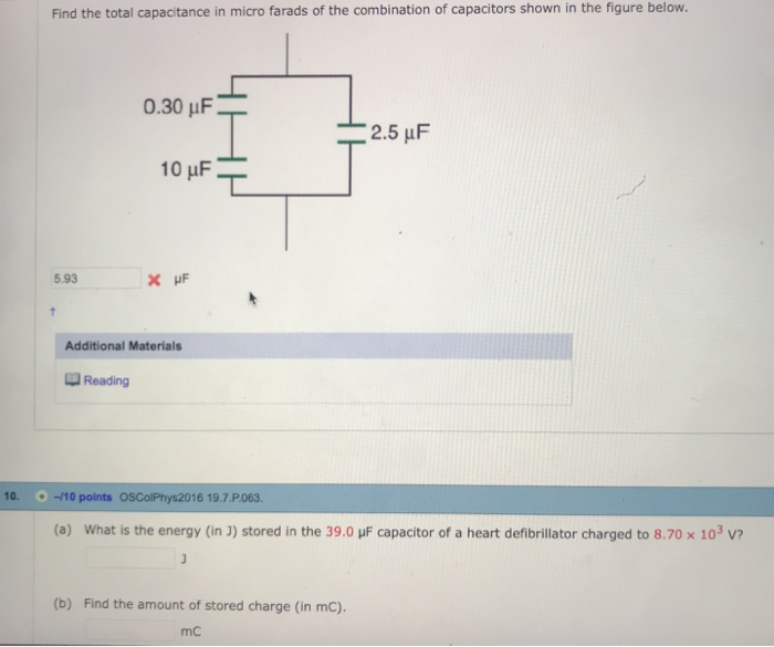Solved Find the total capacitance in micro farads of the | Chegg.com