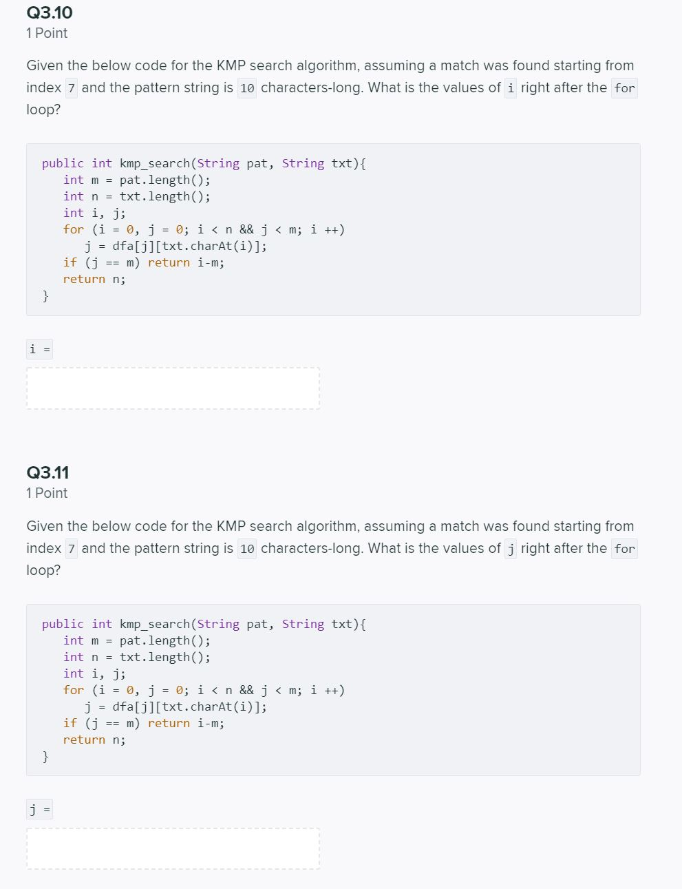 The KMP string-matching algorithm computes the first | Chegg.com
