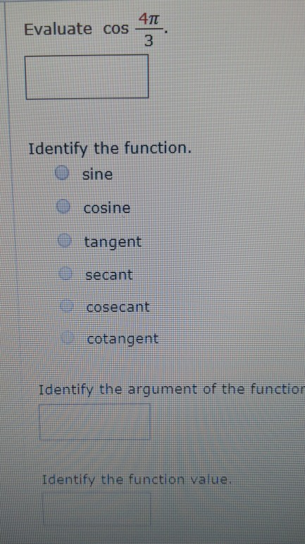 Solved Identify the argument of the function. sin(x+π/6) | Chegg.com