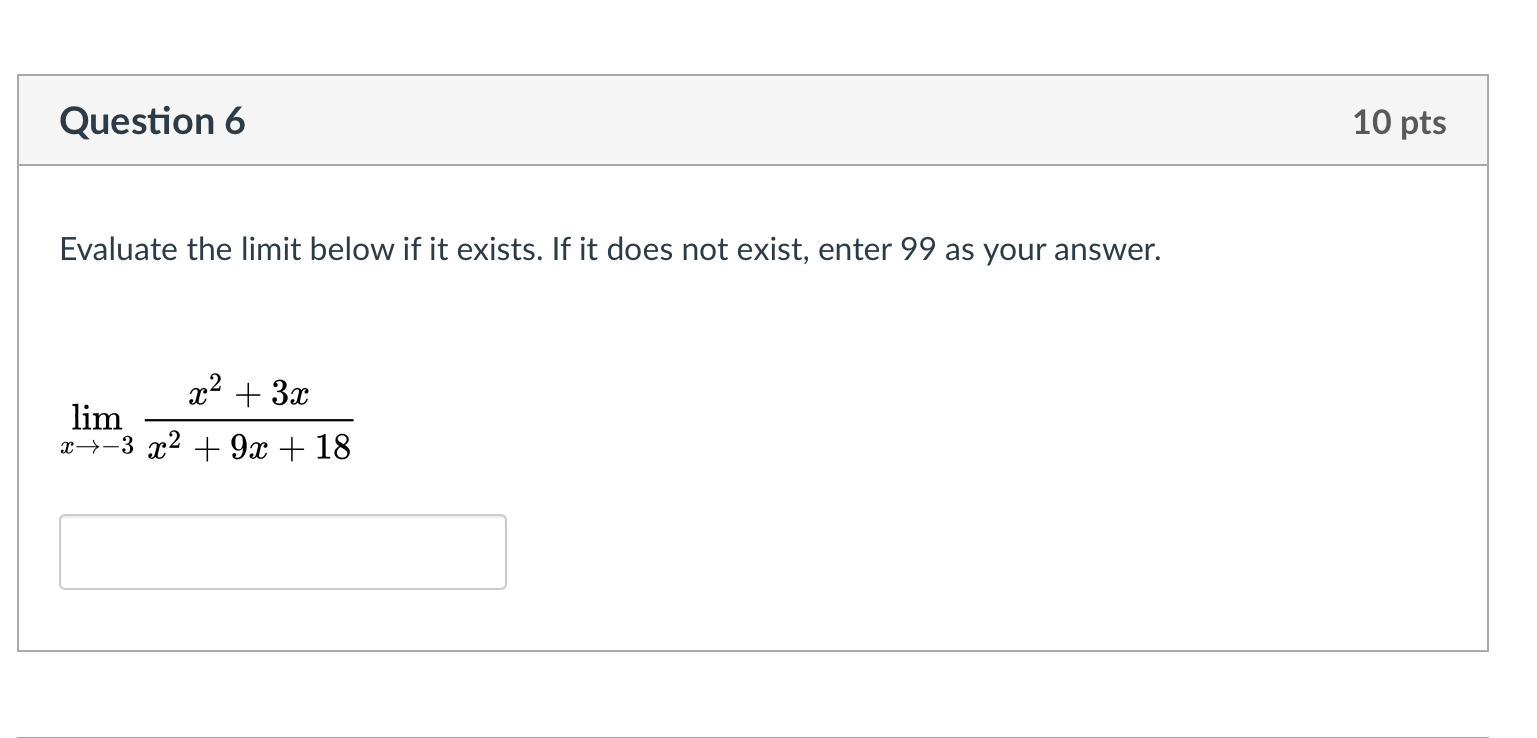 Solved Evaluate The Limit Below If It Exists If It Does Not
