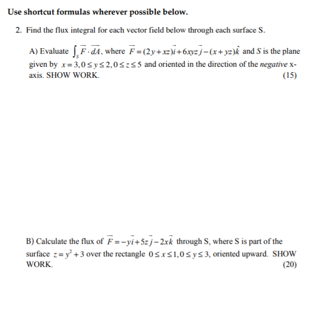 Solved Use shortcut formulas wherever possible below. 2. | Chegg.com