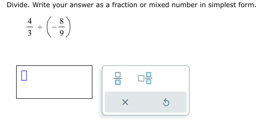 Solved Divide. Write your answer as a fraction or mixed | Chegg.com