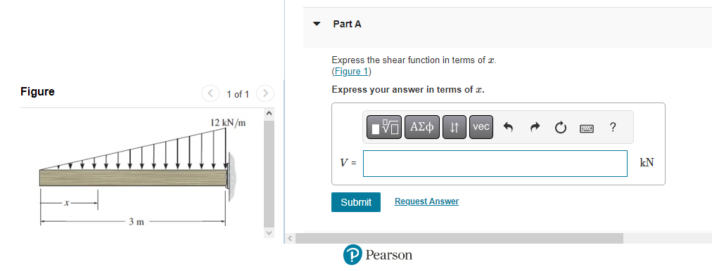 Solved Express the shear function in terms of x. (Figure 1) | Chegg.com Solved Express the shear function in terms of x. (Figure 1) | Chegg.com