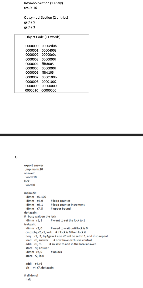 Solved show generated object file assuming there are no | Chegg.com