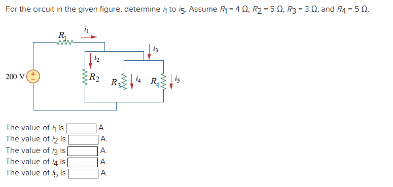 Solved For the circuit in the given figure, determine i1 to | Chegg.com