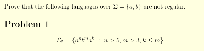 Solved Prove that the following languages over £= {a,b} are | Chegg.com