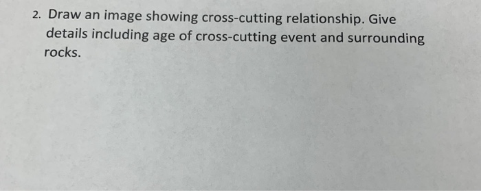 Solved 2. Draw an image showing cross-cutting relationship. | Chegg.com