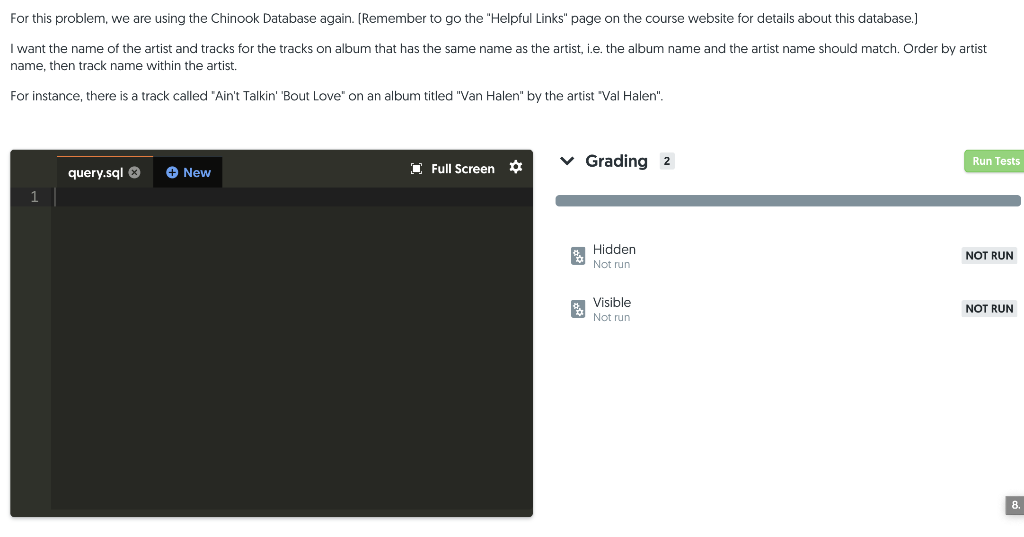 Solved For this problem, we are using the Chinook Database | Chegg.com