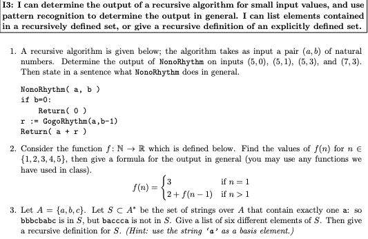 13: I can determine the output of a recursive | Chegg.com