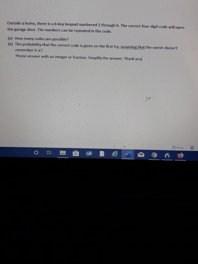Solved Outside a home, there is a key keypad numbered 1 | Chegg.com