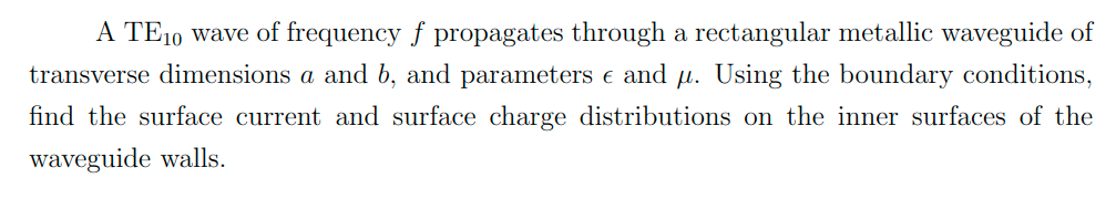Solved A TE10 wave of frequency f propagates through a | Chegg.com