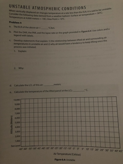 Solved UNSTABLE ATMOSPHERIC CONDITIONS When vertically | Chegg.com