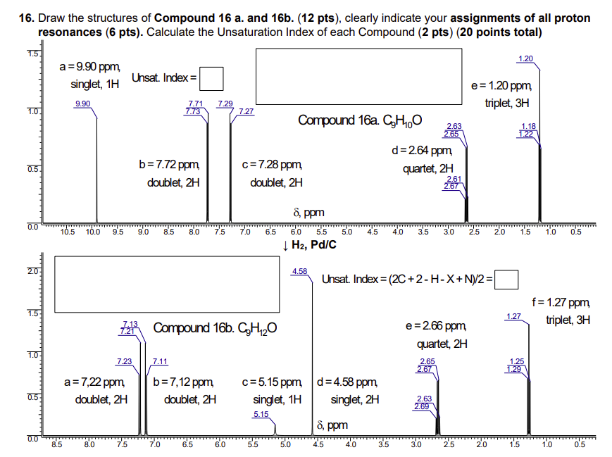 Solved 16. Draw the structures of Compound 16 a. and 166. | Chegg.com