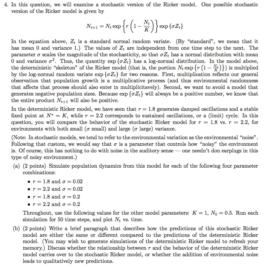 4. In this question, we will examine a stochastic | Chegg.com