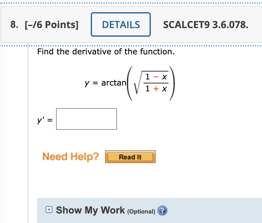 Solved 2. [4/6 Points] SCALCET9 3.5.029.EP. Use implicit | Chegg.com