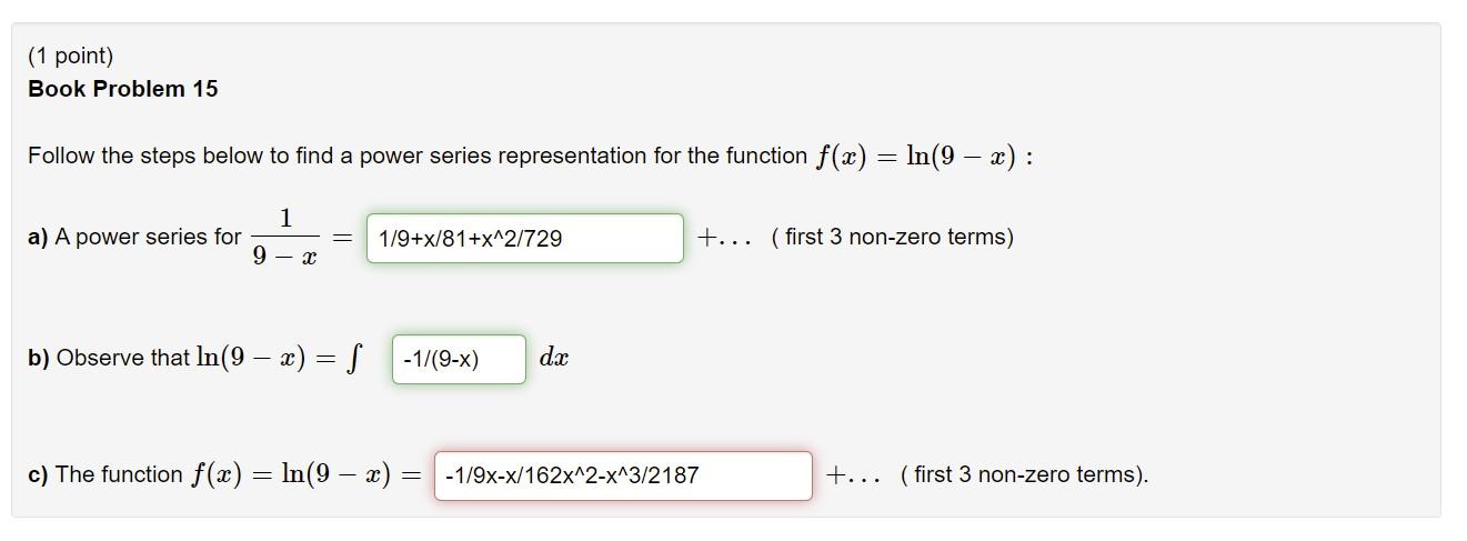 Solved (1 point) Book Problem 15 Follow the steps below to | Chegg.com