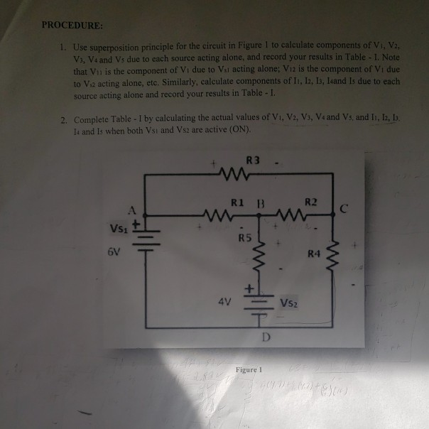 Solved Determine the currents (I1 to I5) and the voltages | Chegg.com