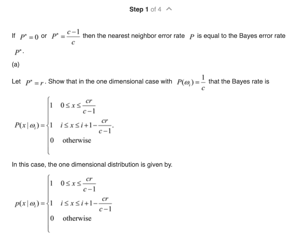 Step 1 of 4 If p0 or P = then the nearest neighbor | Chegg.com