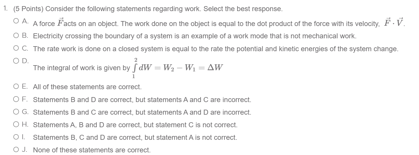 Solved (5 ﻿Points) ﻿Consider the following statements | Chegg.com